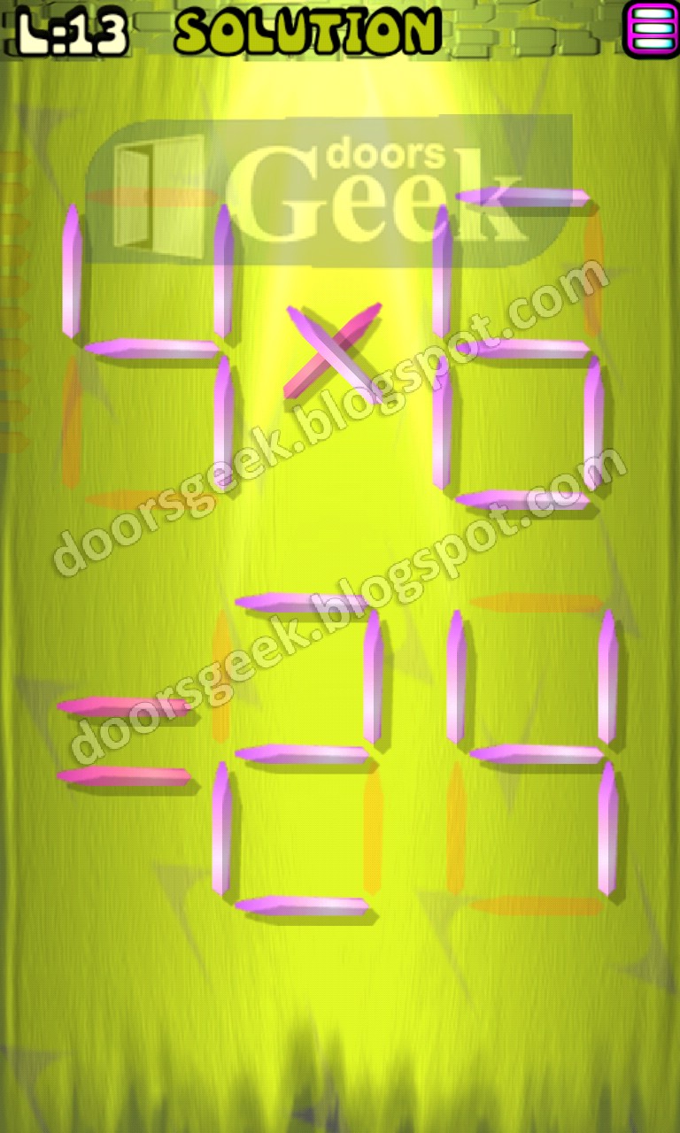 Matches Puzzle [Episode 3] Level 13 Solution ~ Doors Geek